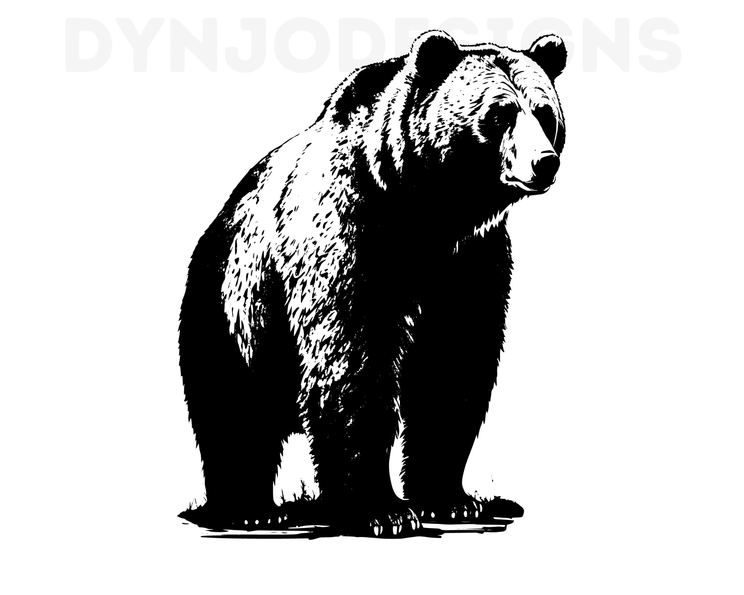 Attacking Bear Standing Clipart