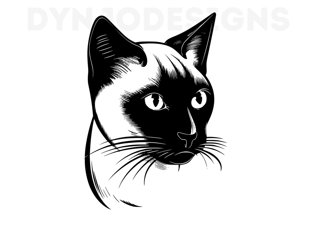 Siamese Svg, Siamese Clipart, Siamese Png, Siamese Head, Siamese Cut ...