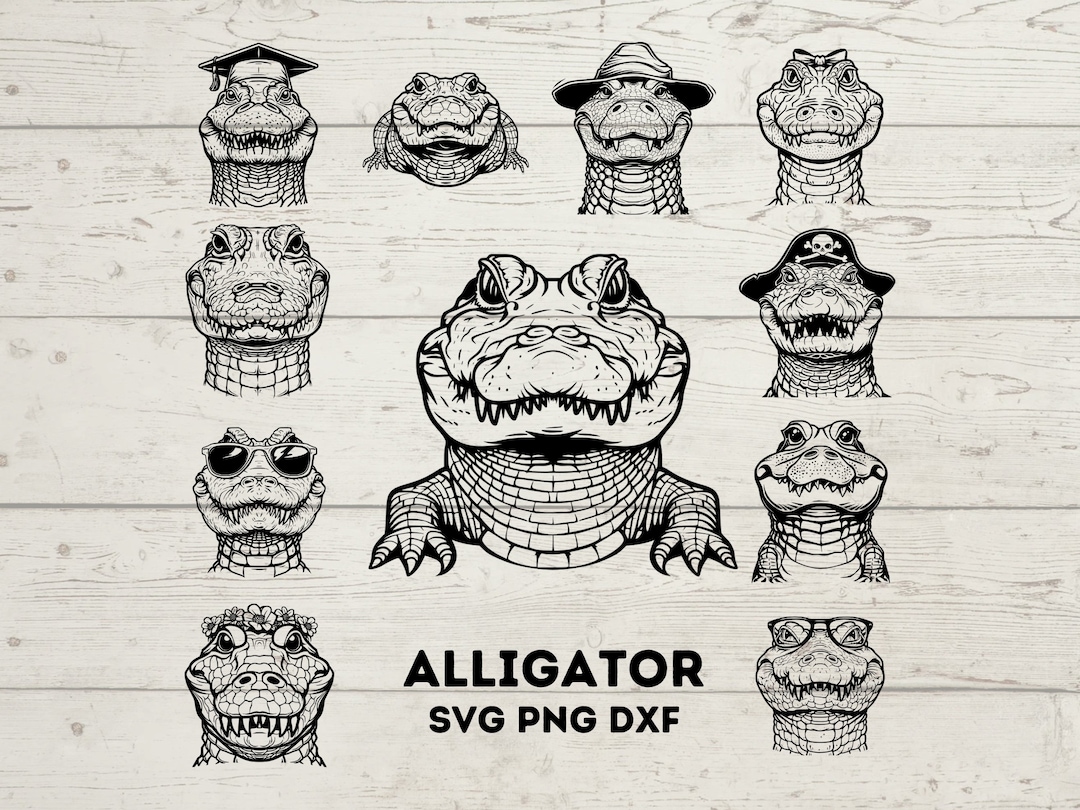 Alligator Svg Bundle , Alligator Svg , Alligator Png, Alligator Clipart ...