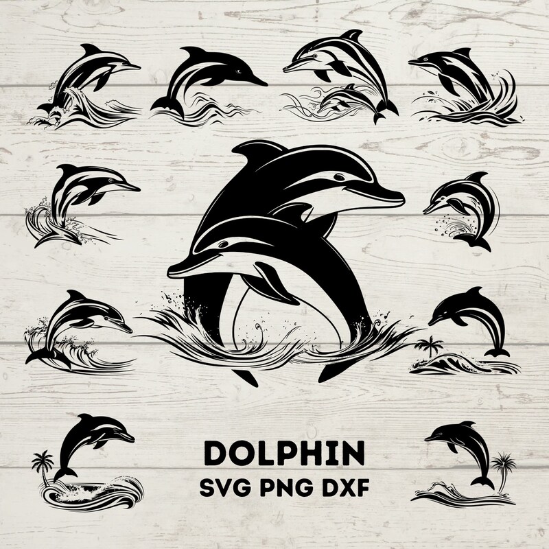 Dolphin Svg Files - Etsy