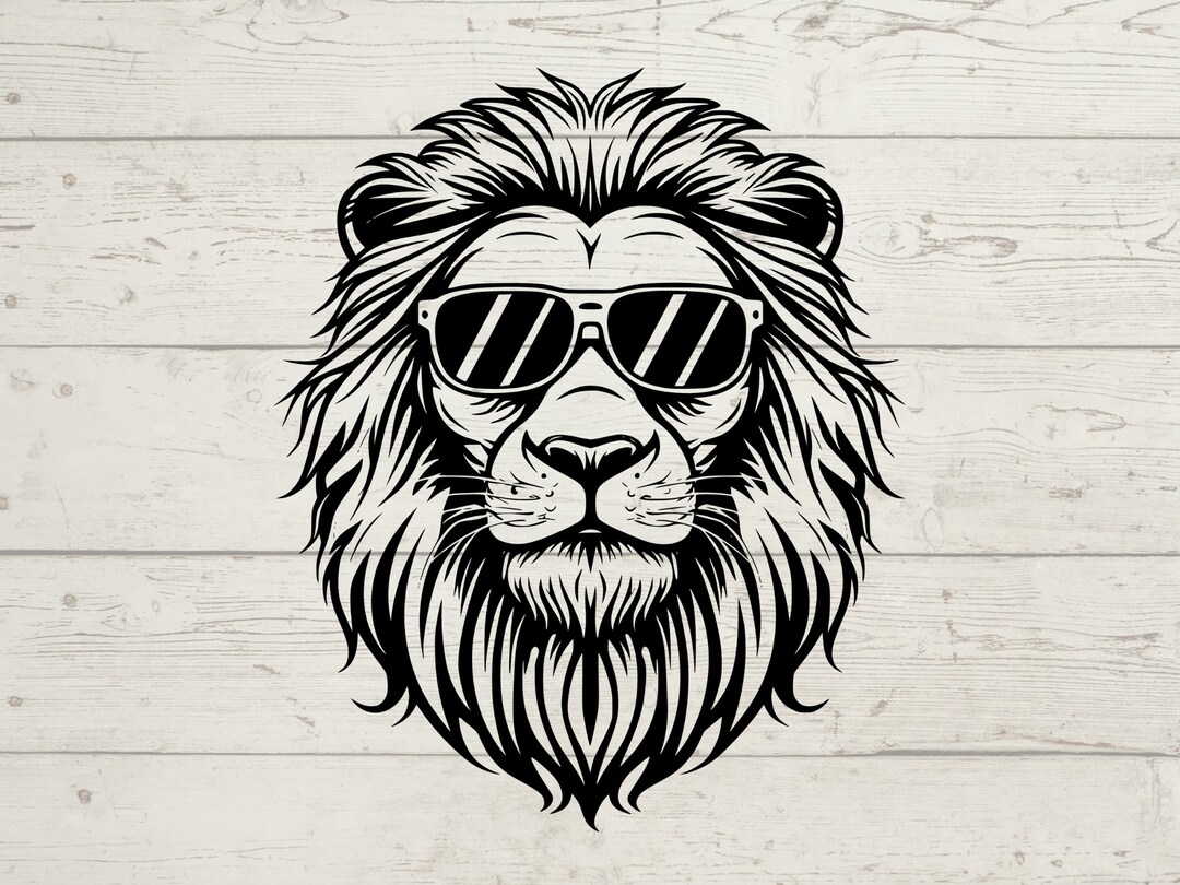 Lion With Sunglasses, Lion Head Svg,lion Svg, Lion Clipart, Lion Png ...