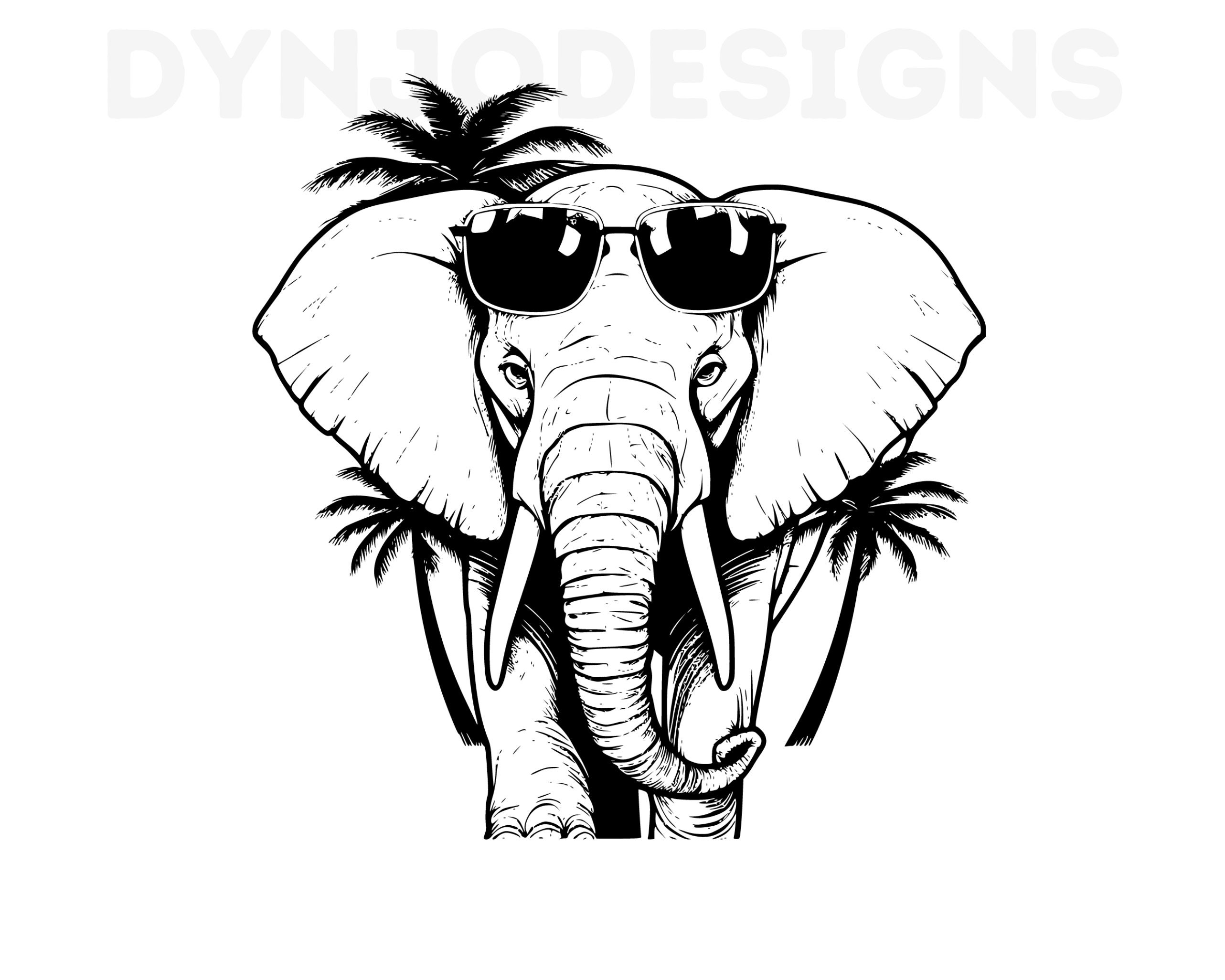 Summer Svg Elephant Svg Elephant Clipart Elephant Png - Etsy
