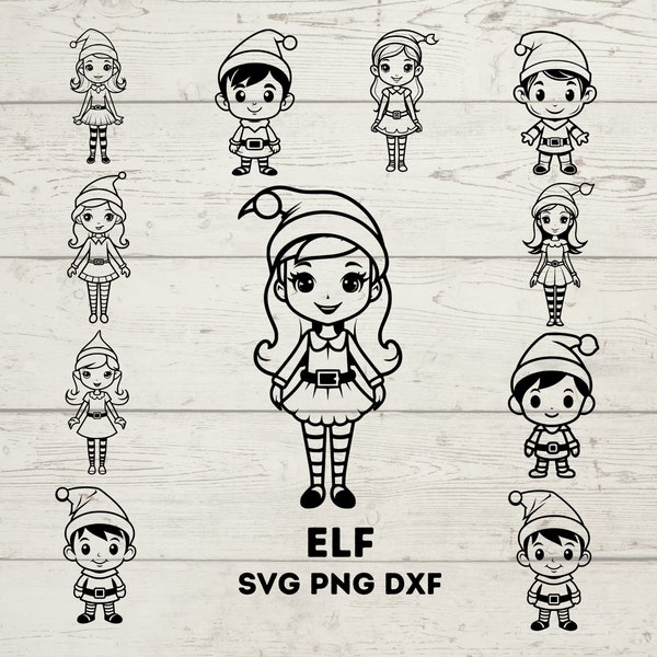 Christmas Elves Svg - Etsy