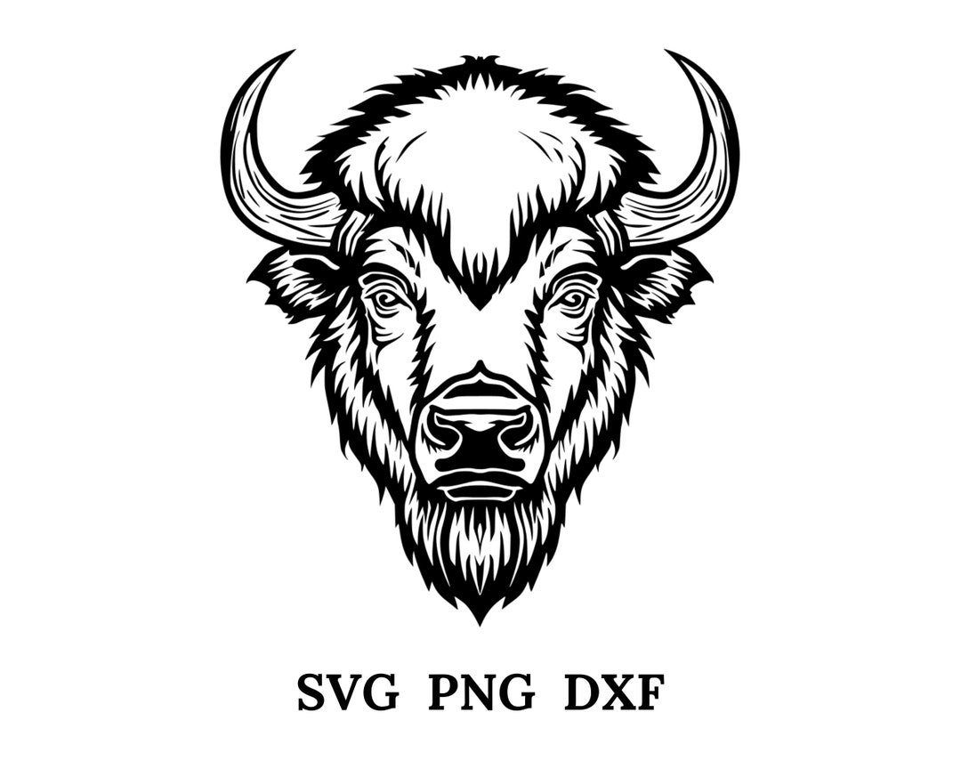 Bison Head , Bison Svg , Cut Files for Cricut , Laser Engraving Files ...