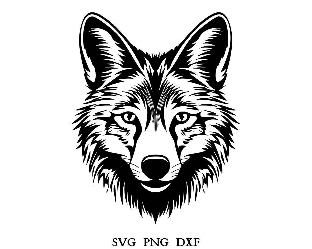 Coyote Head , Coyote Svg , Cut Files for Cricut , Laser Engraving Files ...
