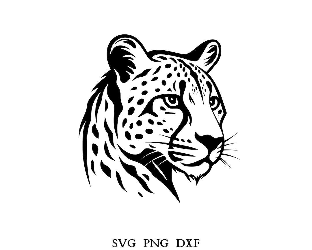 Cheetah Svg, Cheetah Clipart, Cheetah Png, Cheetah Head, Cheetah Cut ...