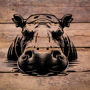 Hippo Head Hippo Svg Cut Files for Cricut Laser - Etsy Australia