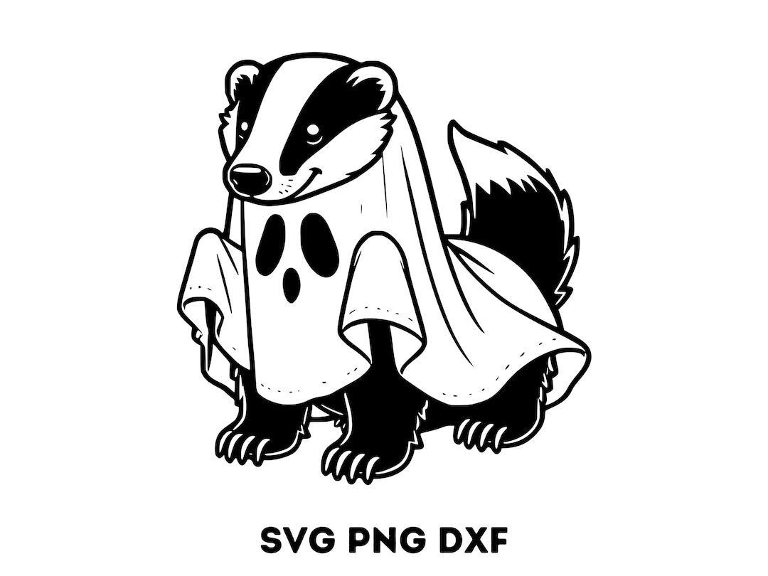 Halloween Badger Svg, Badger Svg, Badger Clipart, Badger Vector Dxf ...