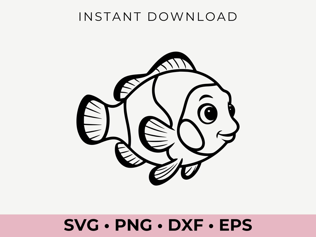 Clownfish SVG | Cute Fish Clipart | Clownfish Digital Design for Cricut ...