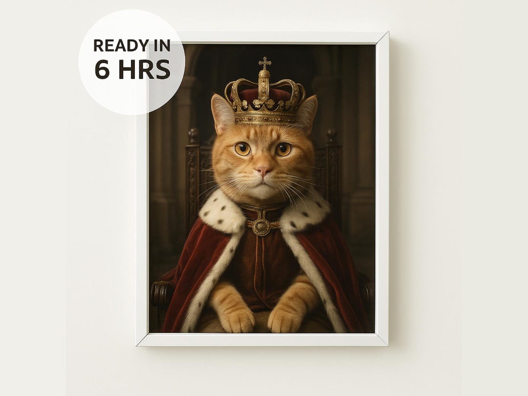 Prince Pet Portrait – Custom Digital Dog or Cat Art | Royal Costume Pet ...