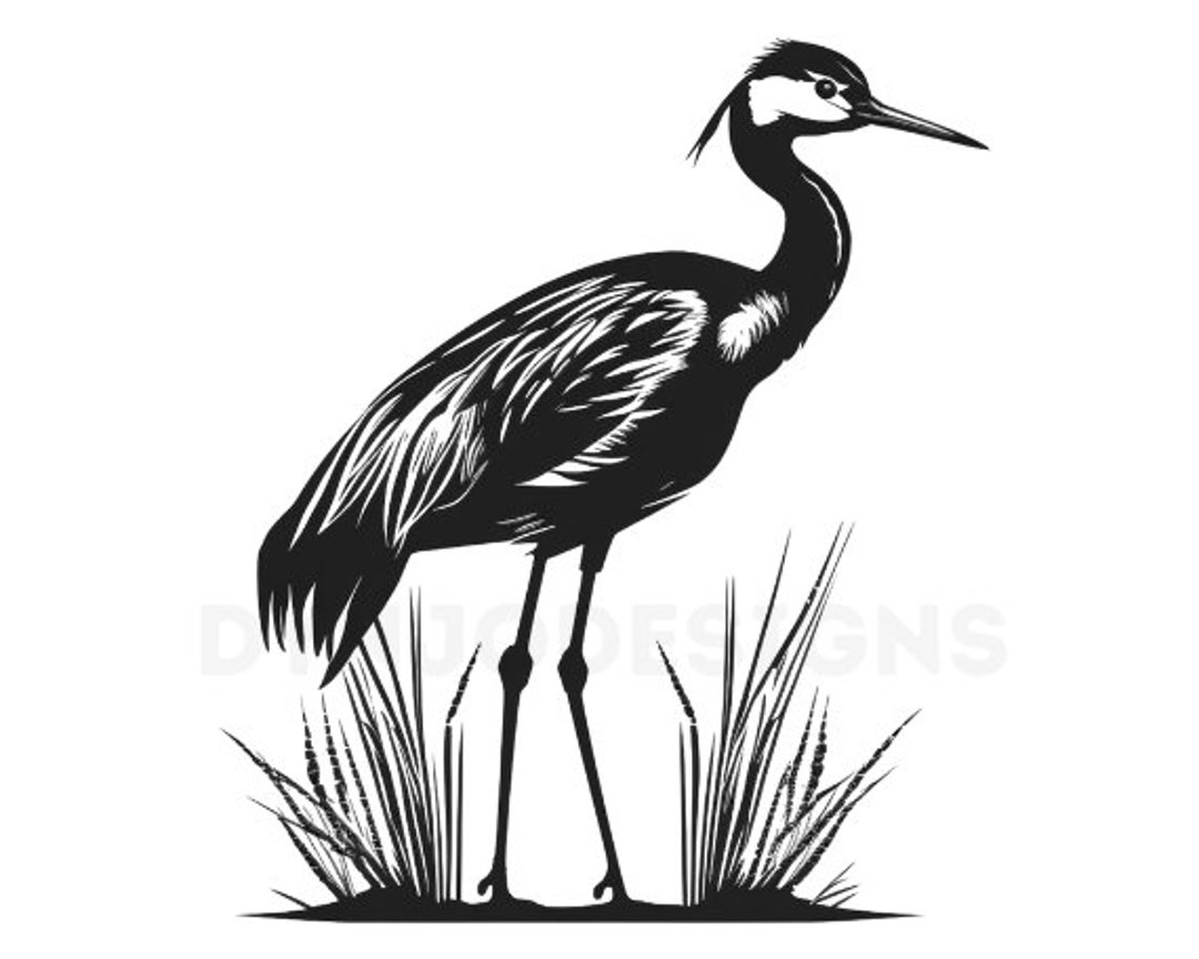 Kranich SVG Kranich Clipart Kranich Png Kranich Kopf - Etsy.de