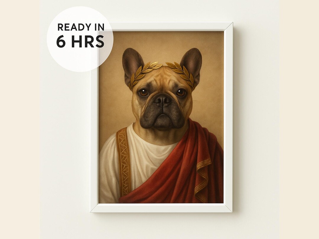 Custom Dog Portrait – Roman Emperor Dog Art – Personalized Pet Portrait ...