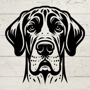 Great Dane Svg, Great Dane Clipart, Great Dane Png, Great Dane Head ...