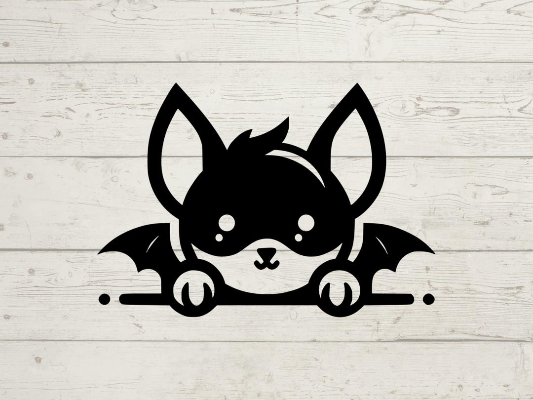 Peeking Bat Svg, Bat Svg, Bat Clipart, Bat Png, Bat Head, Peeking Bat ...