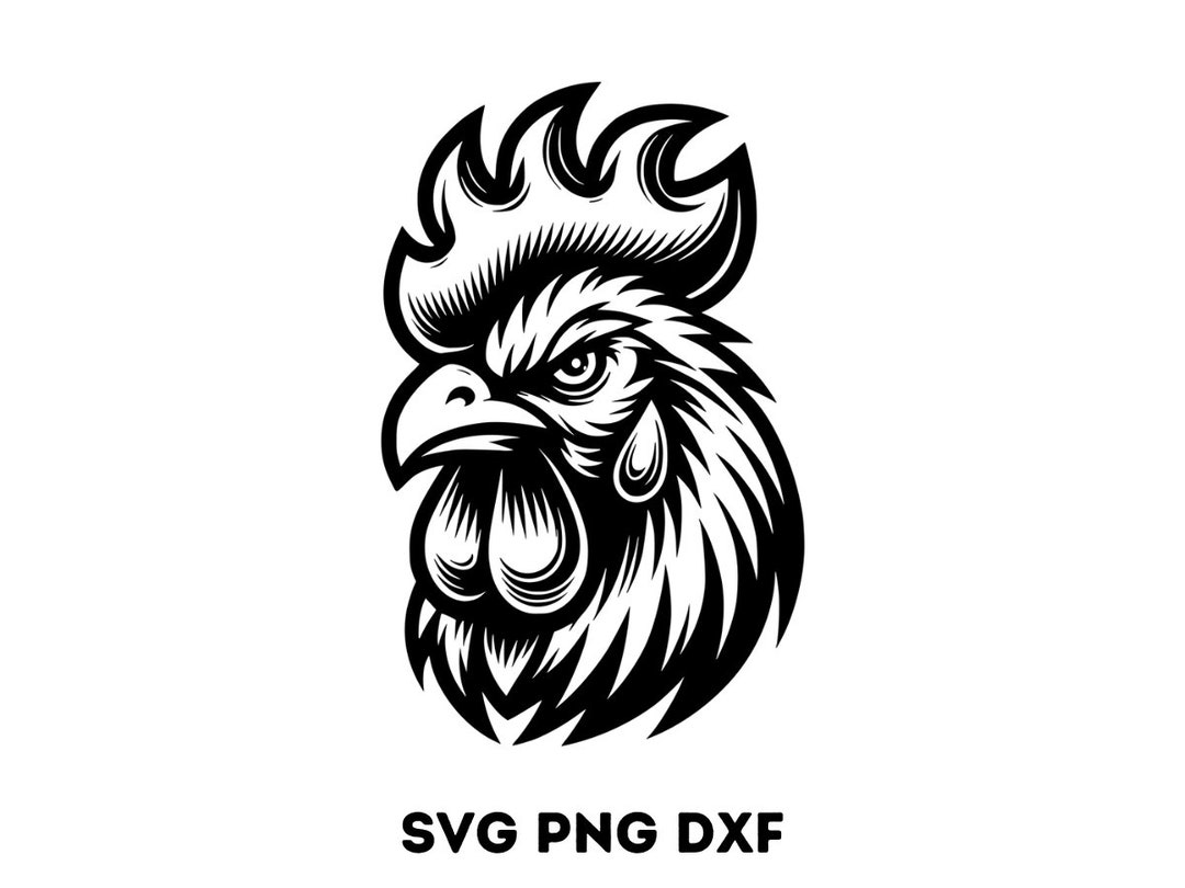 Chicken Head, Chicken Svg, Chicken Clipart, Chicken Png, Chicken Head ...
