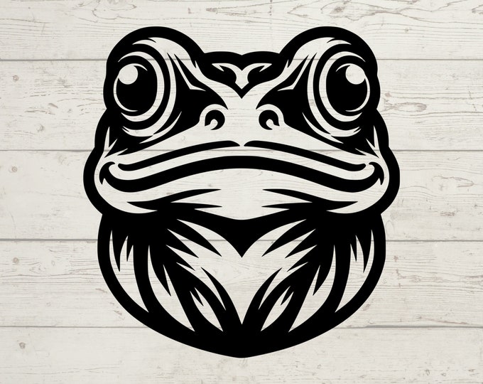 Cute Frog SVG Cut Files, PNG Frog Clipart, Frogs Clip Art, Happy Frog ...