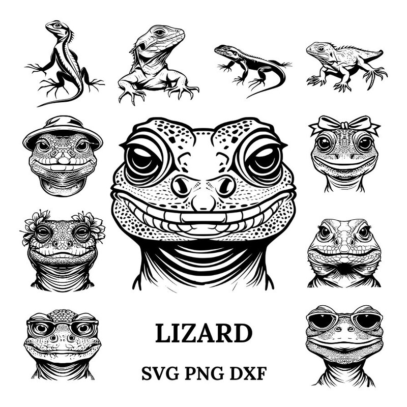 Lizard Vector - Etsy