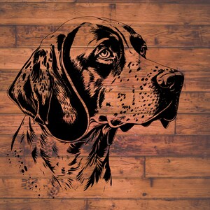 English Pointer Dog Head Svg , Dog Svg , Cut Files for Cricut , Laser ...
