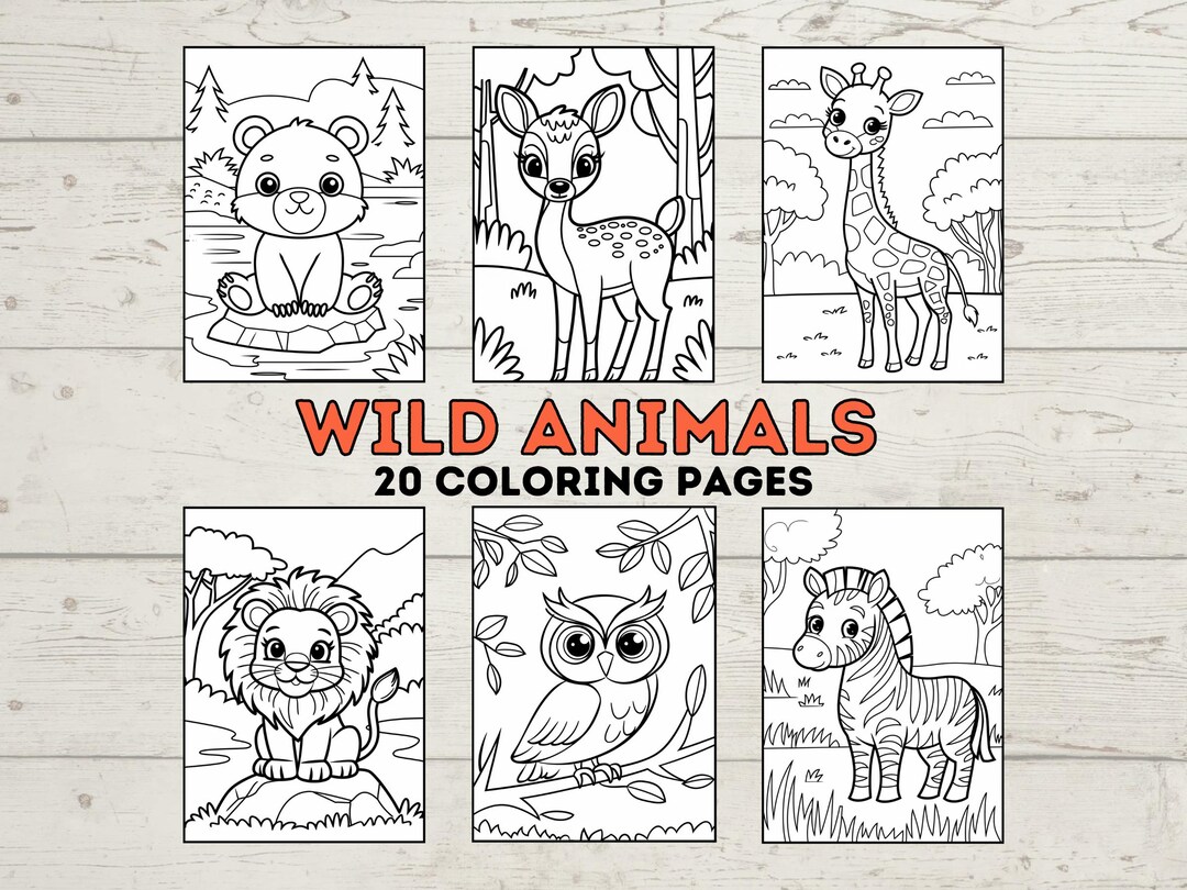 20 Safari Animals Coloring Pages for Kids Safari Coloring Pages Kids ...