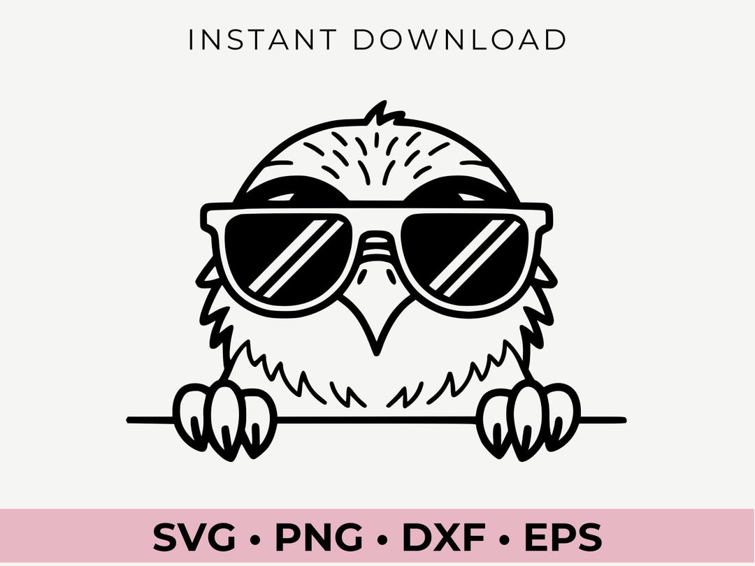 Peeking Hawk With Sunglasses, Hawk Svg, Hawk Clipart, Hawk Png, Hawk ...