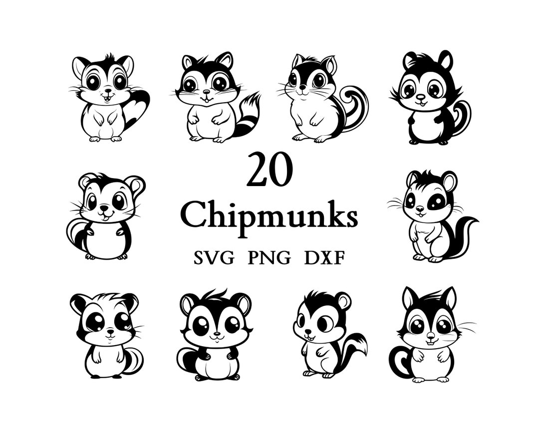 Chipmunk Svg Bundle Chipmunk Svg Cut Files for Cricut and - Etsy
