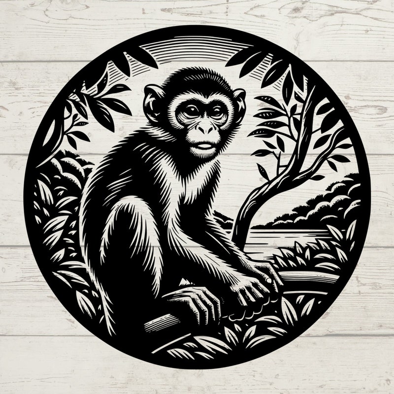 Monkey Svg - Etsy