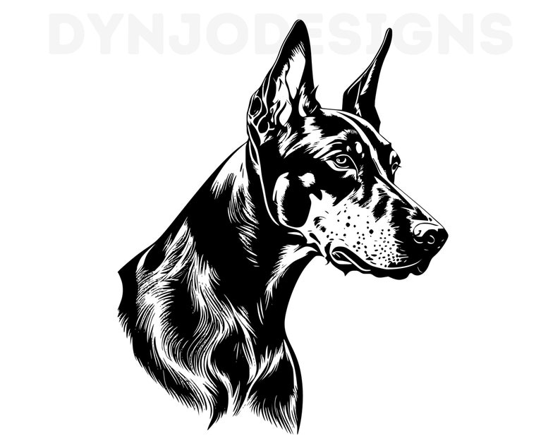 Doberman Pinscher Svg Doberman Pinscher Clipart Doberman - Etsy