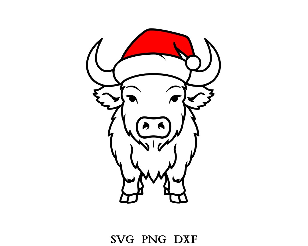 Christmas Bison Bison Svg Christmas Designs - Etsy