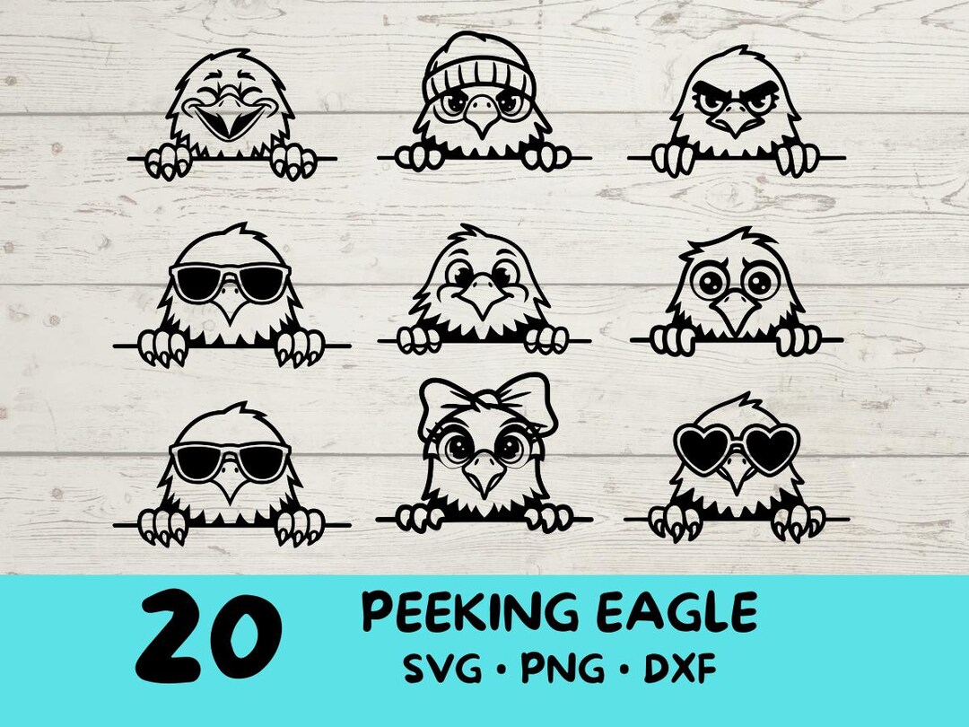 Buy Peeking Eagle, Eagle Svg , Eagle Svg Bundle, Cute Eagle With ...