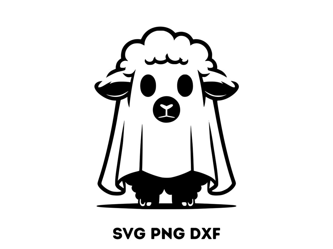 Halloween Sheep Svg, Sheep Svg, Sheep Clipart, Sheep Vector Dxf, Ghost ...