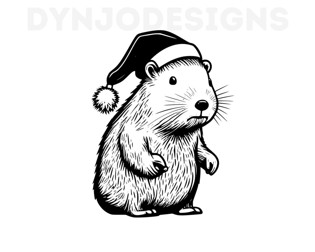 Santa Capybara Capybara Svg Christmas Designs - Etsy UK
