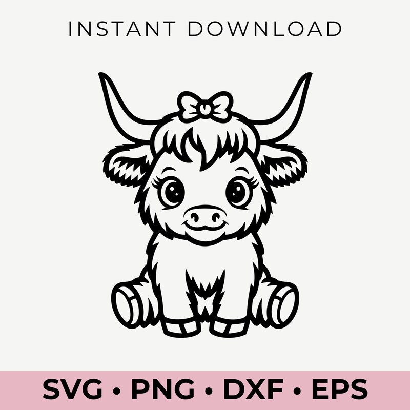 Cow With Bow Svg - Etsy