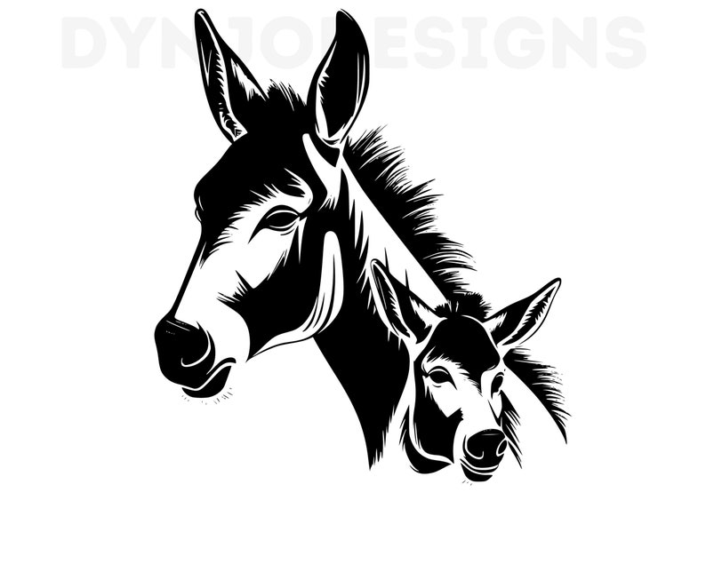 Burro Svg Imágenes Prediseñadas de burro Burro Png Cabeza - Etsy España