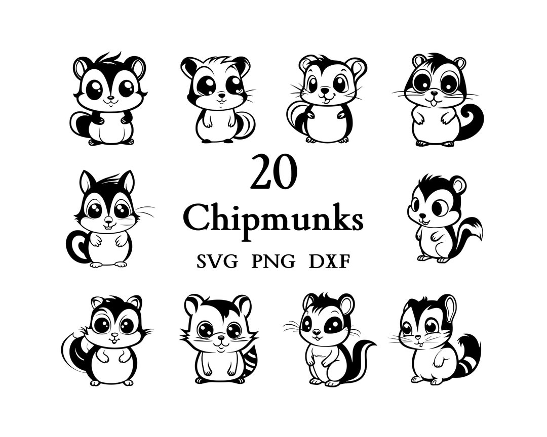 Chipmunk Svg Bundle , Chipmunk Svg , Cut Files for Cricut and Laser ...