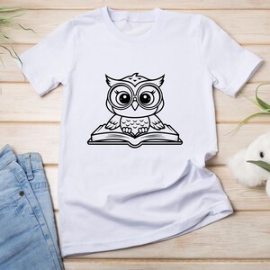 Smart Owl SVG | Reading Clipart | Book Lover Digital Download - Etsy