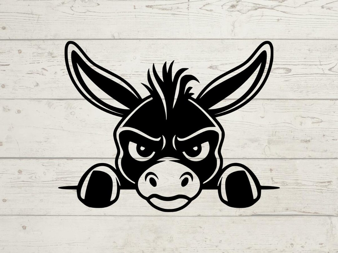 Grumpy Donkey SVG PNG DXF File for Cricut, Funny Donkey Clipart, Sassy ...