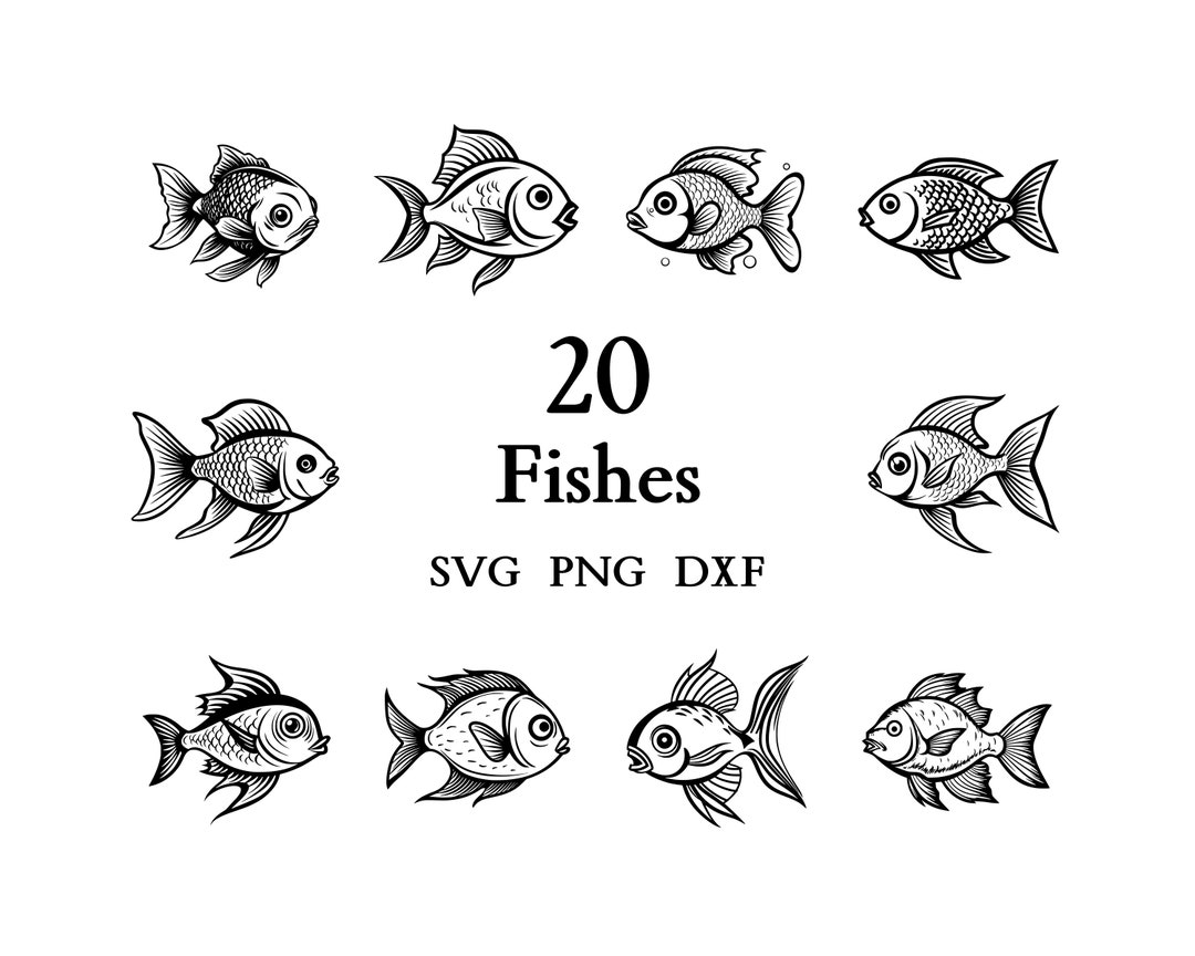 Fish Svg Bundle , Fish Svg , Cut Files for Cricut and Laser Engraving ...