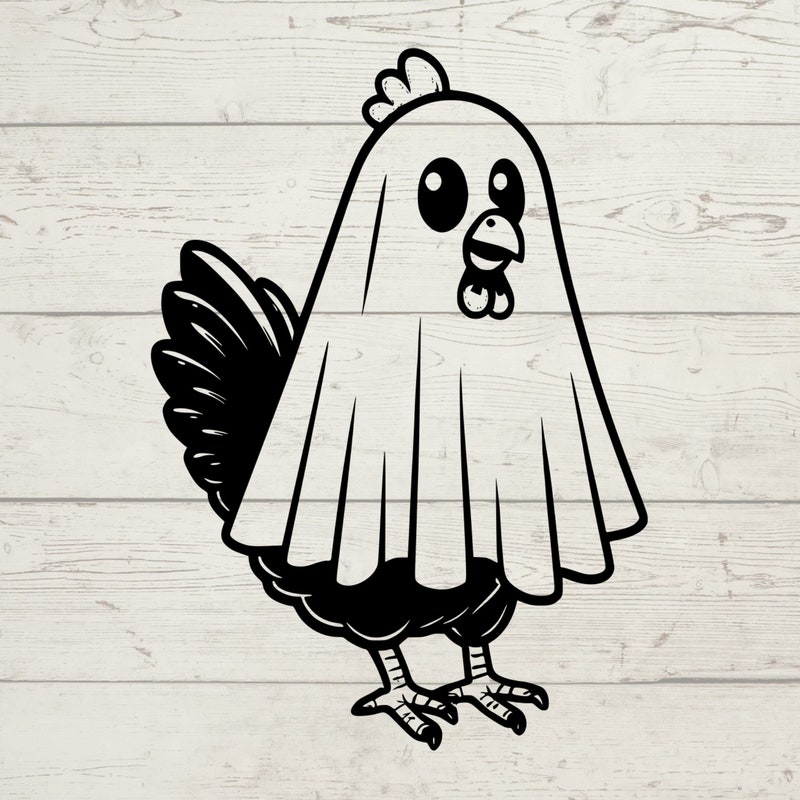 Ghost Chicken Svg - Etsy
