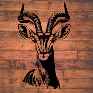 Gazelle Head , Gazelle Svg , Cut Files for Cricut , Laser Engraving ...