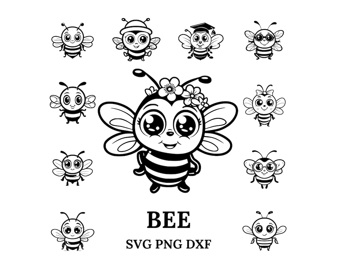 Bee Svg Bundle , Bee Svg , Bee Png, Bee Clipart, Bee Head, Bee Cut ...