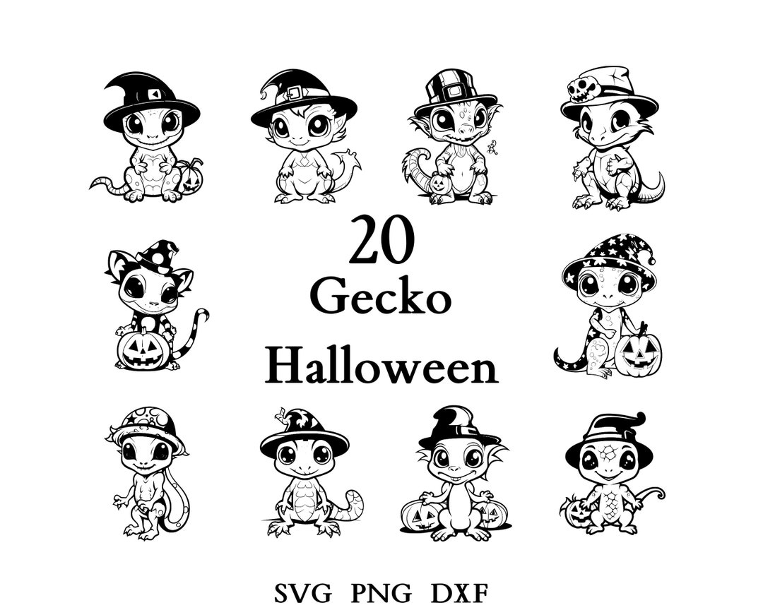 Gecko Halloween Bundle , Gecko Svg , Halloween Designs - Etsy