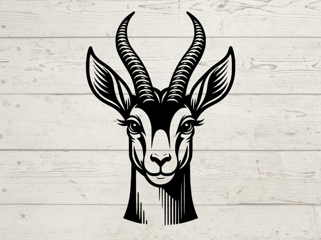 Gazelle Head , Gazelle Svg , Cut Files for Cricut , Laser Engraving ...