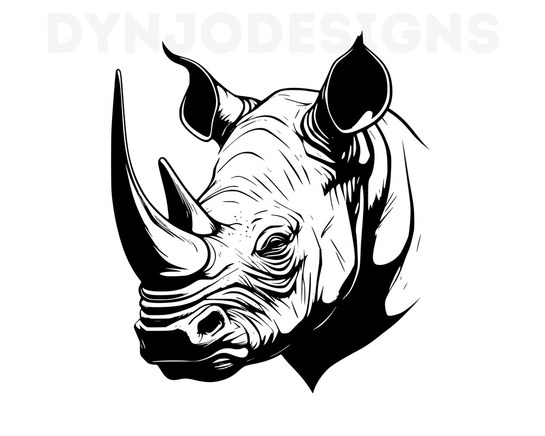 Rhino Head , Rhino Svg , Cut Files For Cricut , Laser Engraving Files ...
