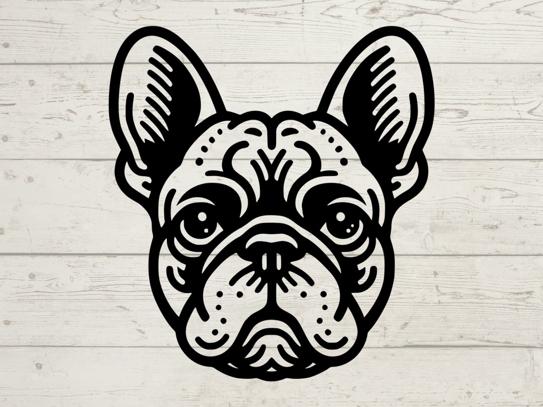 French Bulldog Head Svg , Dog Svg , Cut Files for Cricut and Laser ...