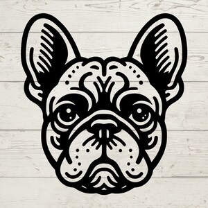 French Bulldog Head Svg , Dog Svg , Cut Files for Cricut and Laser ...