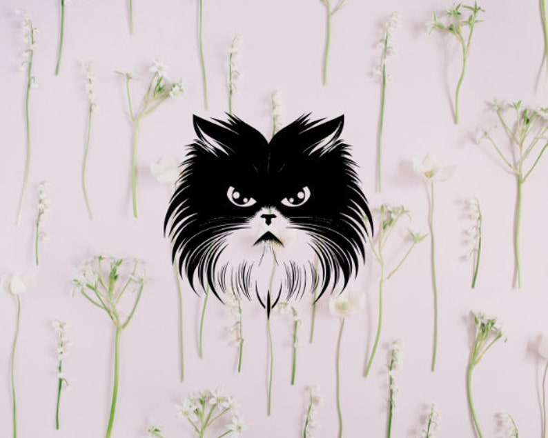 Persian Svg Persian Clipart Persian Png Persian Head - Etsy