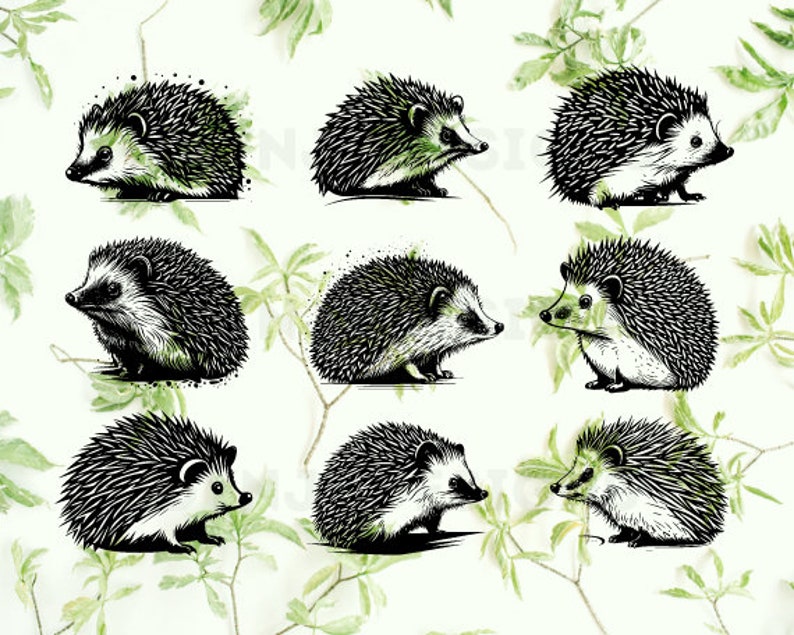 Hedgehog Svg Hedgehog Bundle Hedgehog Clipart Hedgehog Png - Etsy