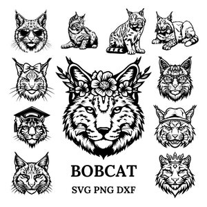 Bobcat Svg Bundle , Bobcat Svg , Bobcat Png, Bobcat Clipart, Bobcat ...