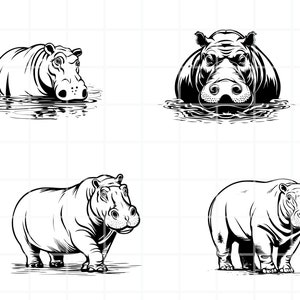 Hippo Svg Bundle , Hippo Svg , Cut Files for Cricut and Laser Engraving ...