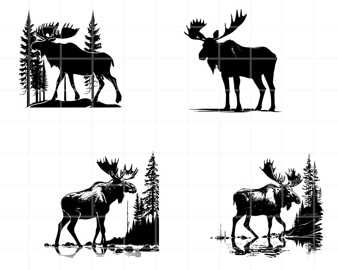 Moose Svg Moose Bundle Moose Clipart Moose Png Moose Cut - Etsy